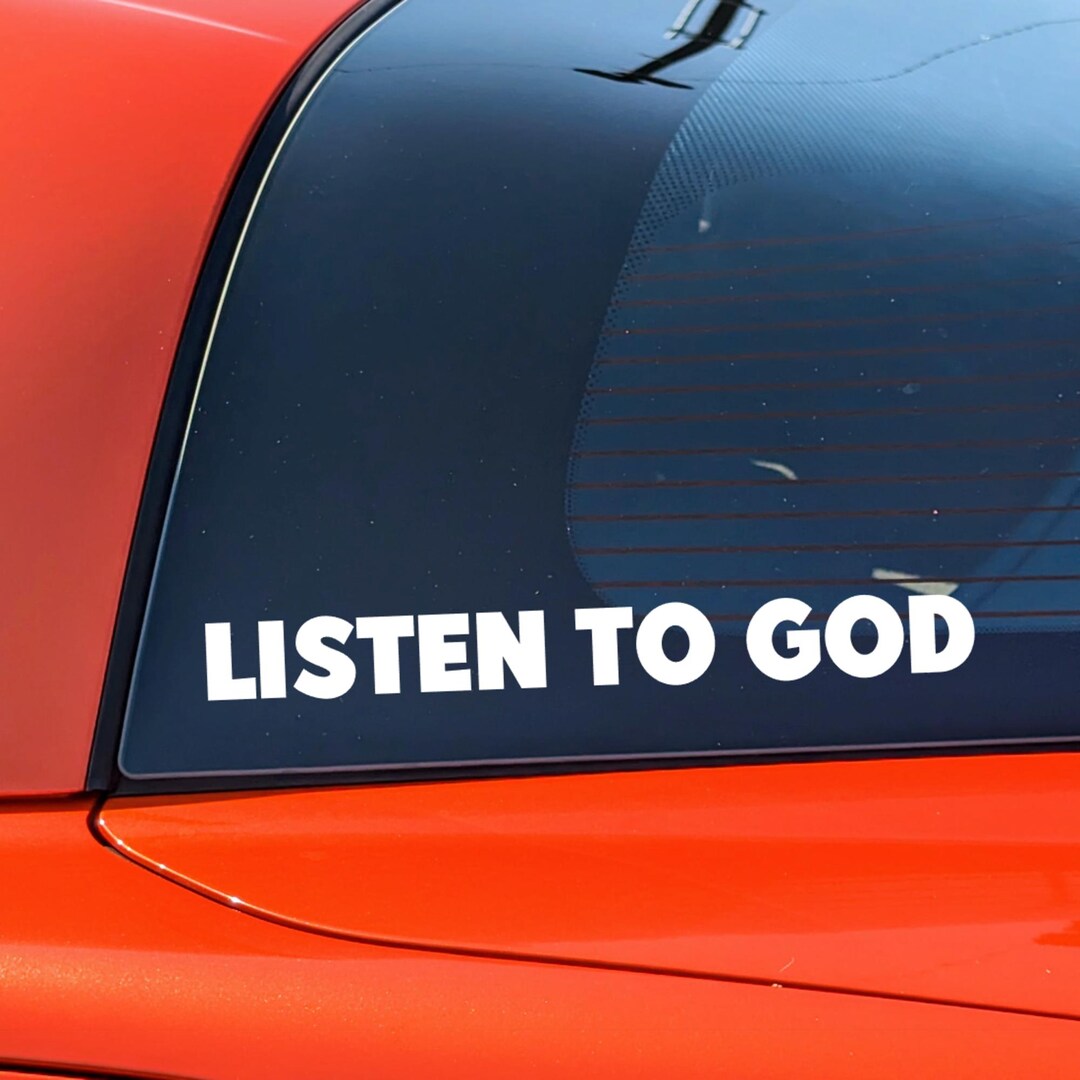 Listen to God Sticker Listen to God Decal Christian Faith Sticker ...