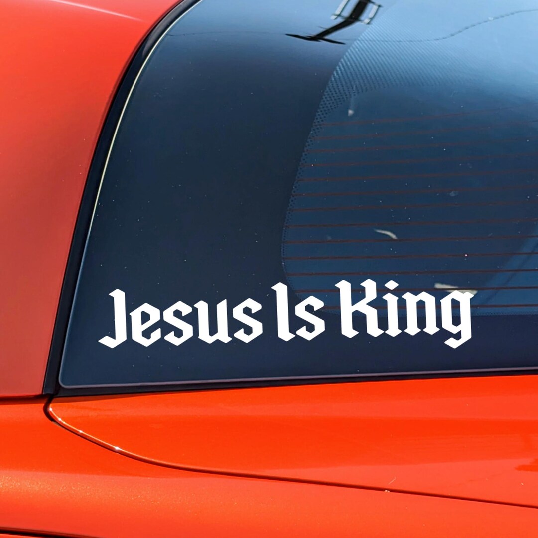 Jesus is King Sticker Jesus Sticker Christian Faith Gift Religious ...