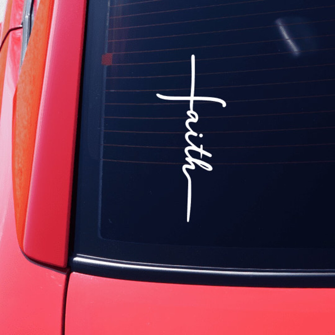 Faith Heart Decal Jesus Sticker Bible Decal Vinyl Transfer Sticker ...