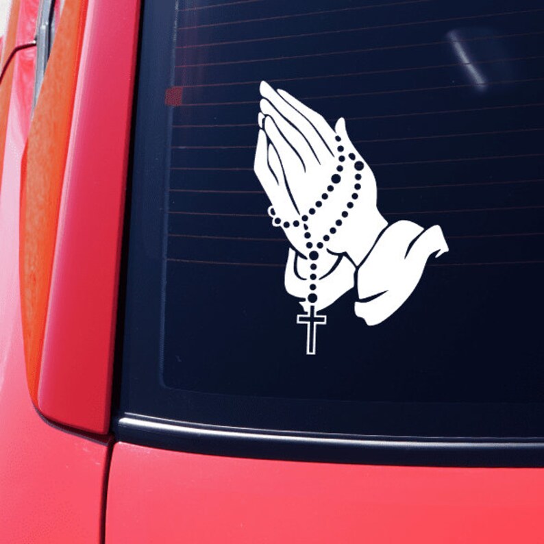 Prayer Hands Decal Praying Hands Decal Jesus Sticker Bible Decal Vinyl ...