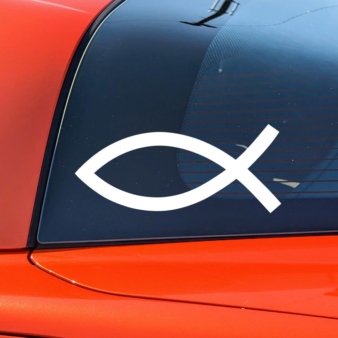 Jesus Fish Sticker Jesus Fish Decal Ichthys Sticker Ichthys Decal Jesus ...