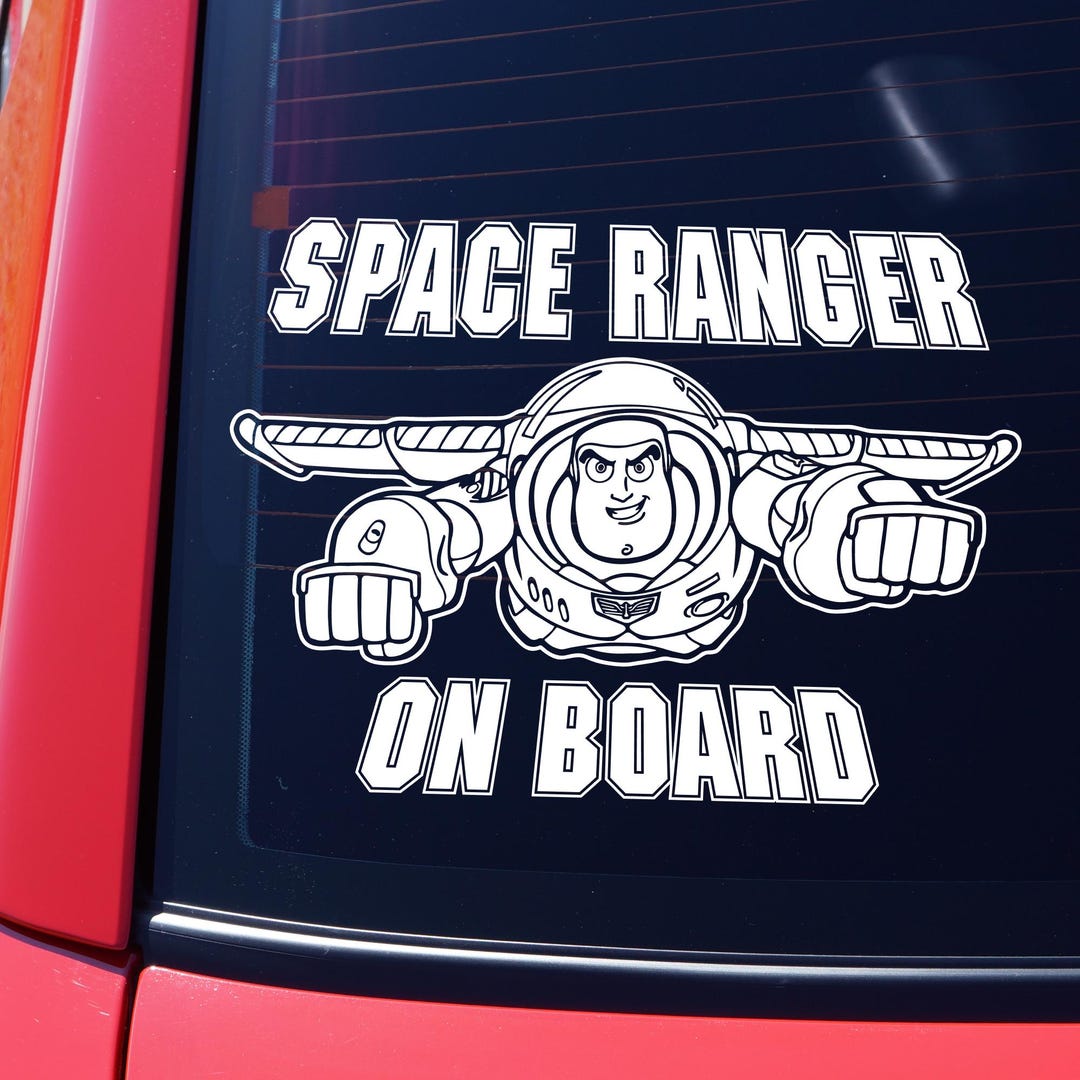 Buzz Lightyear Baby on Board Sticker Toy Story Decal Infant Safety Car ...