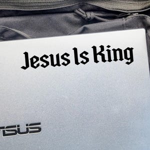 Jesus is King Sticker Jesus Sticker Christian Faith Gift Religious ...