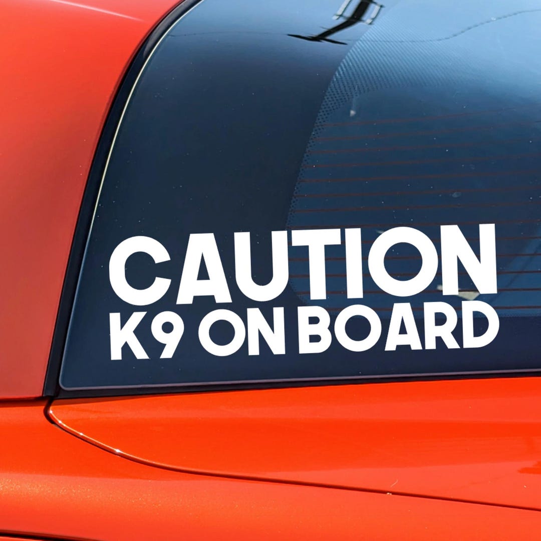 Caution K9 on Board Sticker Dog Safety Decal Dog Owner Cute Dog Lover ...