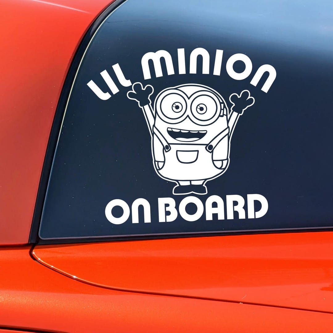 Minion Baby on Board Sticker Despicable Me Decal Infant Safety Car ...