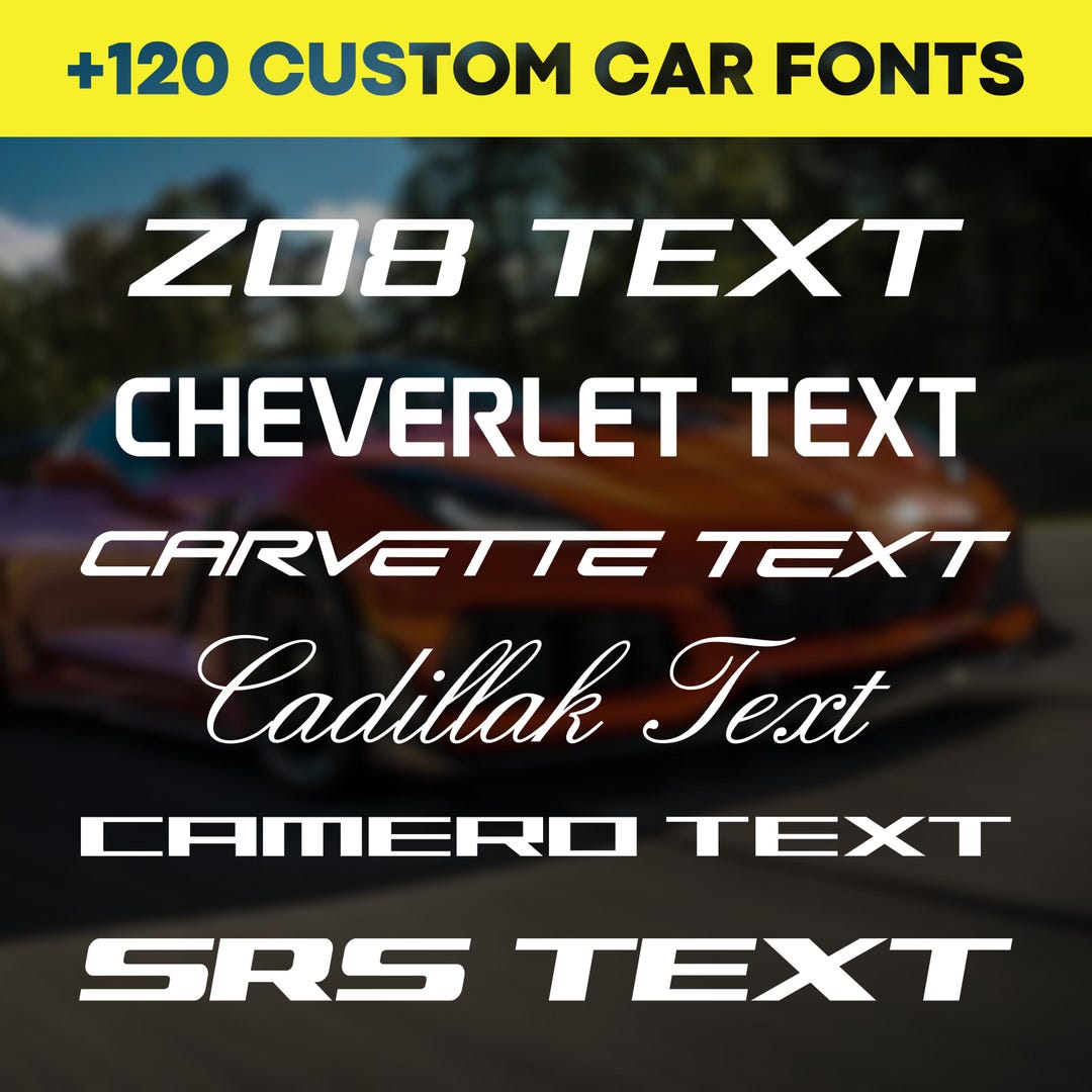 Custom Chevy Text Decal Vinyl Lettering Text Stickers Custom Car Window ...