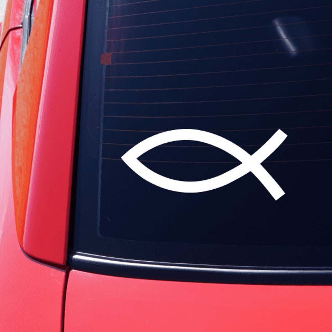 Jesus Fish Decal Ichthus Decal Ichthys Decal Jesus Fish Sticker Jesus ...