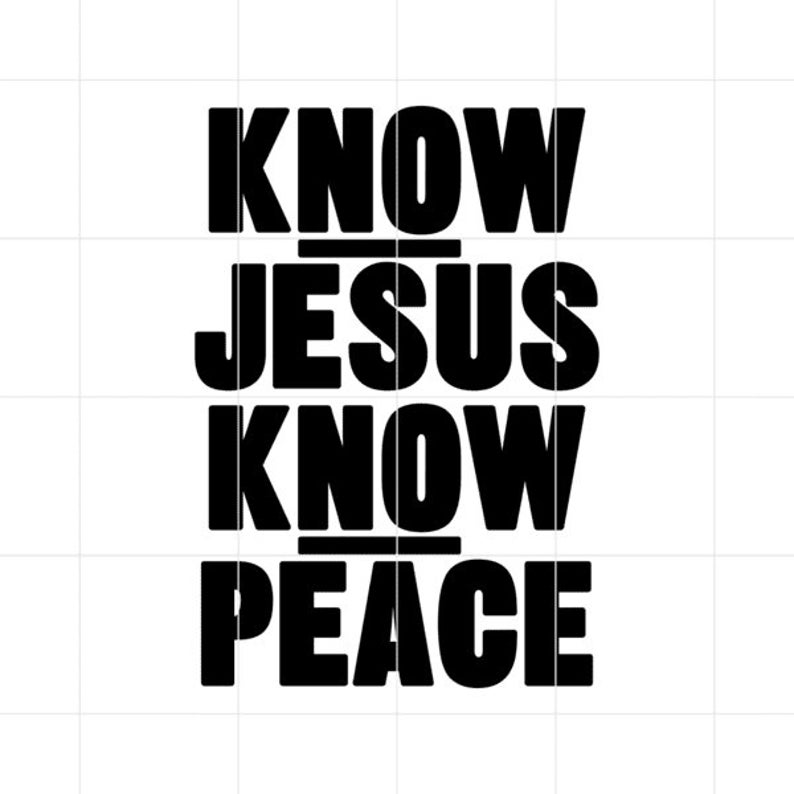 Know Jesus Know Peace Decal Jesus Sticker Bible Decal Vinyl Transfer ...