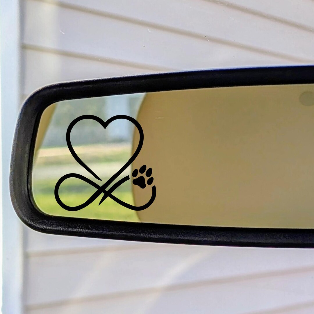 Dog Paw Heart Infinity Sticker Dog Lover Decal - Cute Dog Decal Pet ...