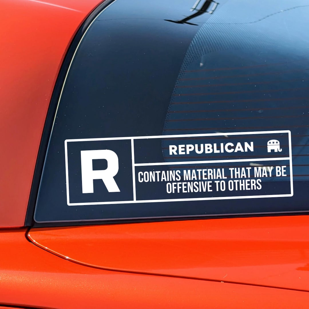 Rated Republican Sticker Political Decal Pro American Patriot Pride ...