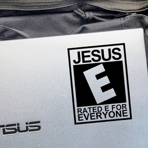 Jesus Car Sticker Jesus Rated E Sticker Jesus Decal Christian Sticker ...