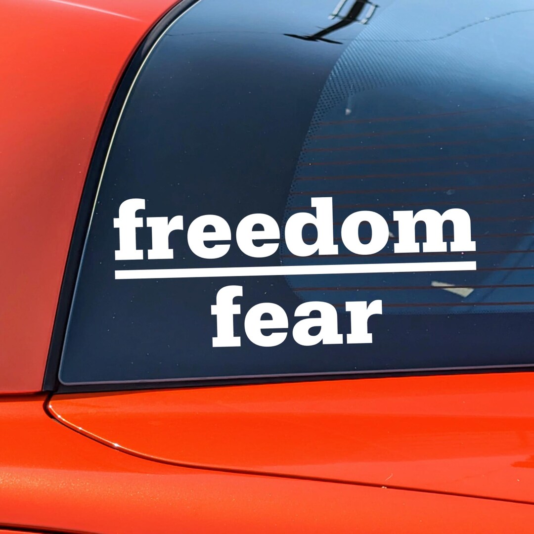 Freedom Over Fear Sticker Freedom Decal Love USA Pride Decal Liberty ...