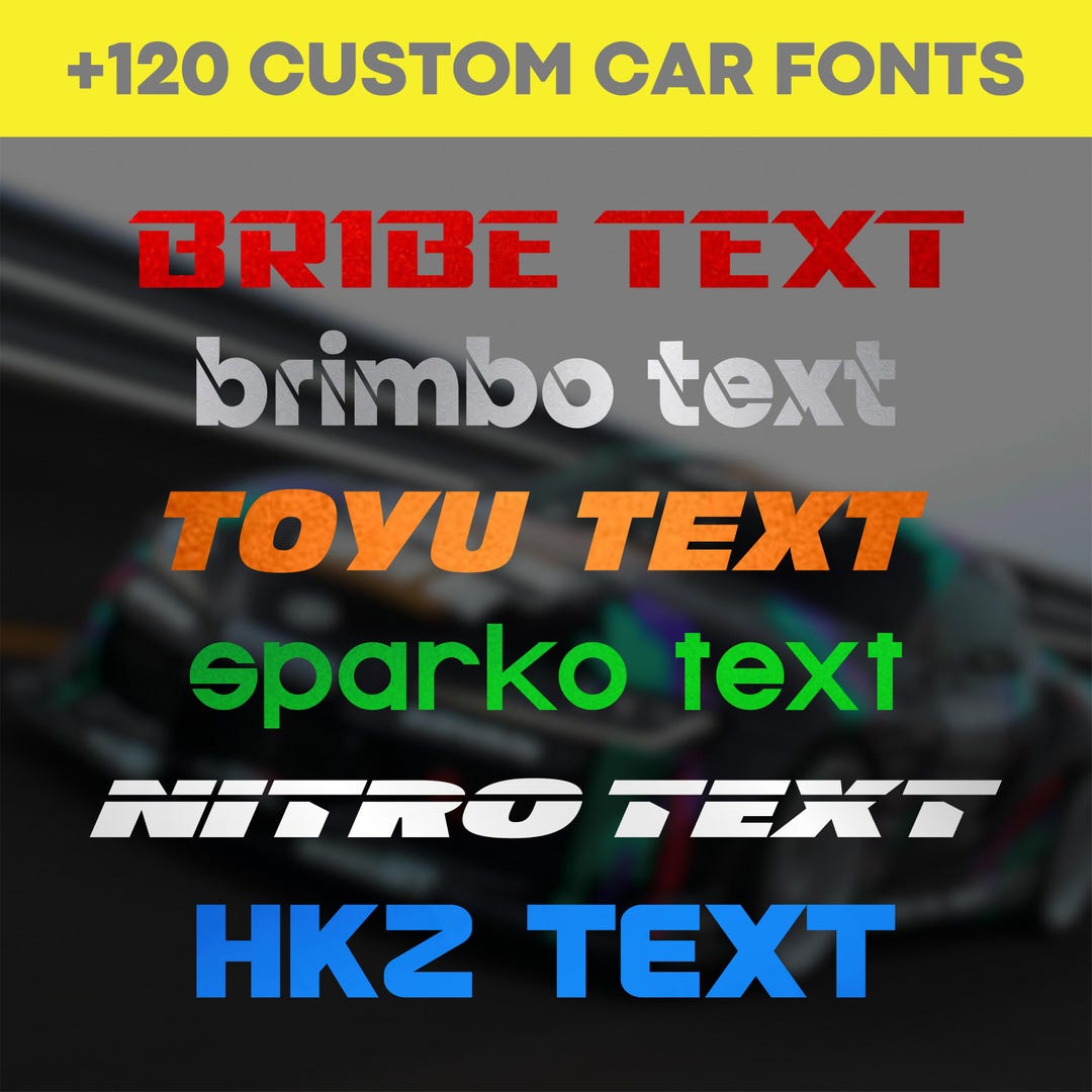 Custom Metallic Car Brand Text Decal Vinyl Lettering Custom Car Window ...