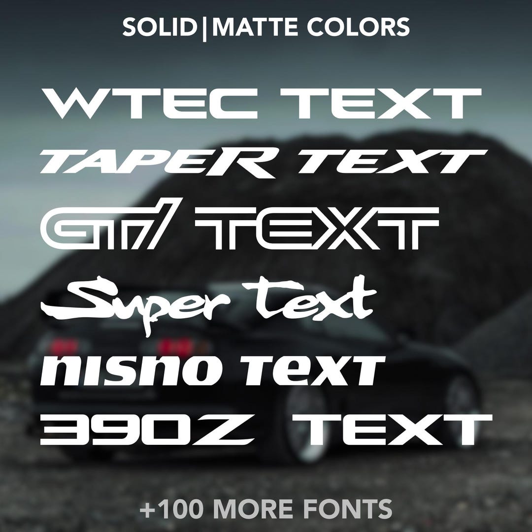 Custom JDM Text Decals, Vinyl Lettering Sticker, Text Stickers, Custom ...