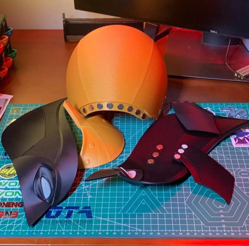3D Printed Wolverine Mask With Magnetic Jaw, Removable Wings ...