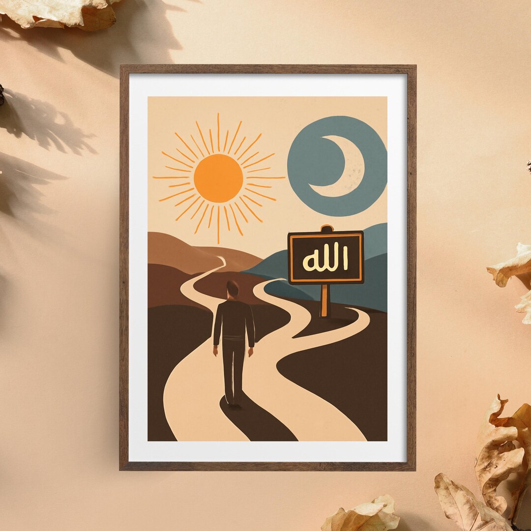 Digital Islamic Wall Art | Printable “allah” Arabic Calligraphy ...