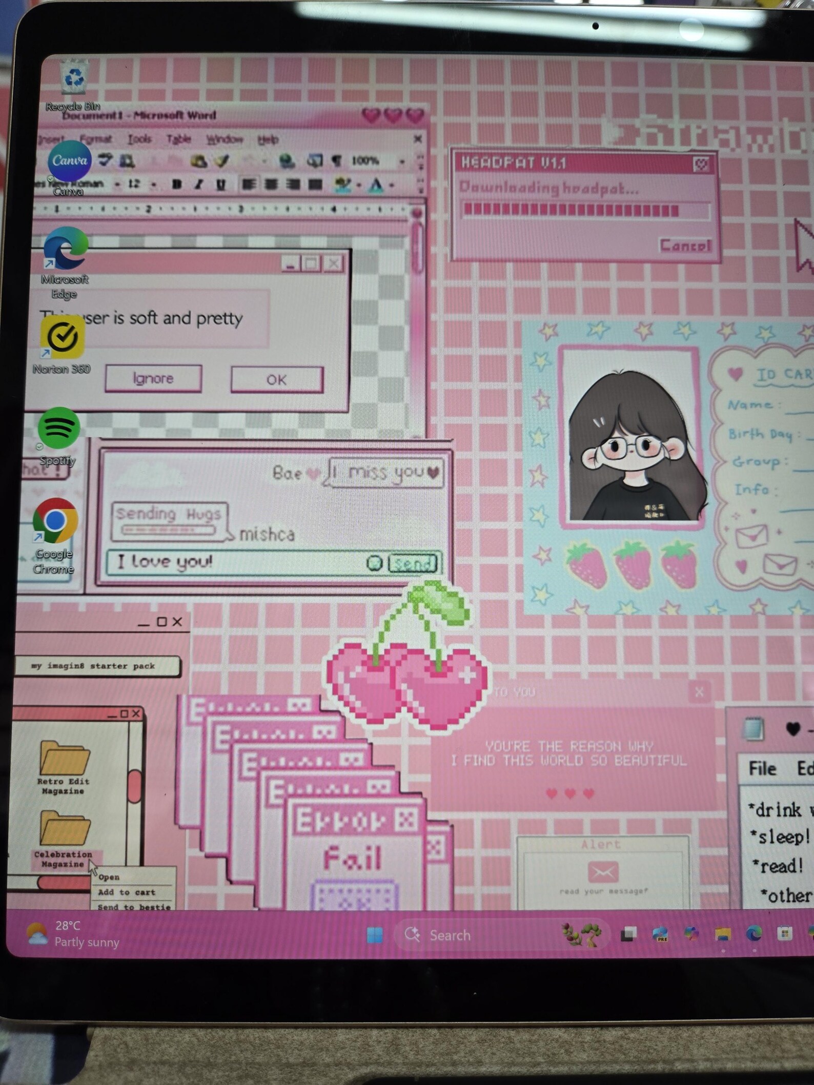 Strawberry Flavour Wallpaper Desktop - Etsy