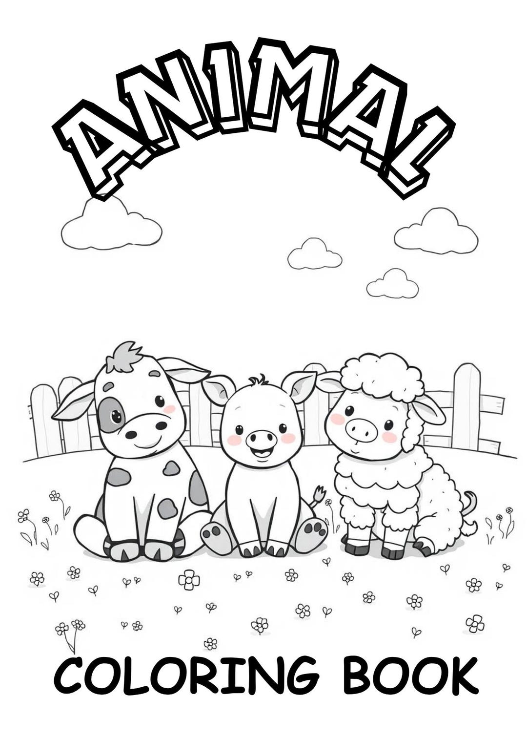 Animal Coloring Book - Etsy