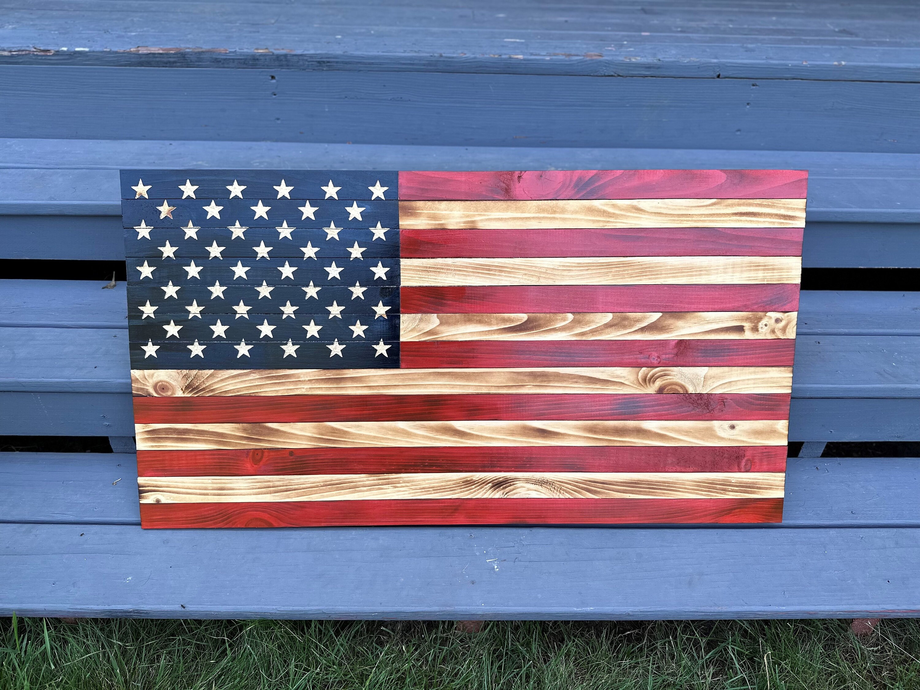 Rustic American Wood Flag, Distressed Flag, Patriotic, American Flag ...