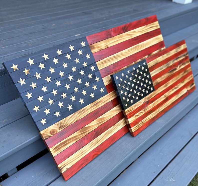 Rustic American Wood Flag, Distressed Flag, Patriotic, American Flag ...