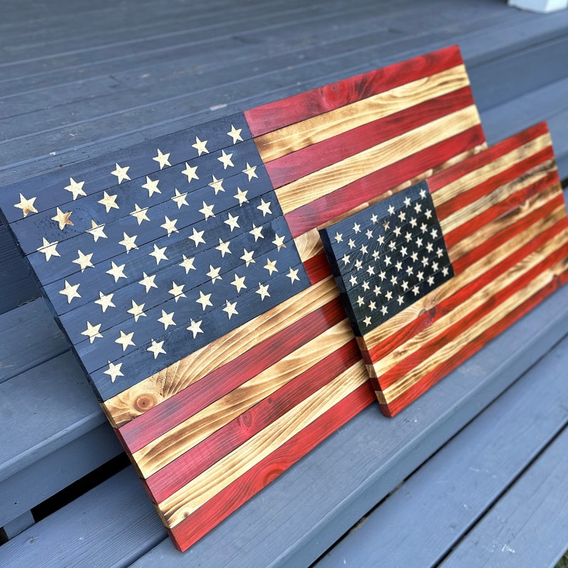 Rustic American Flag - Etsy