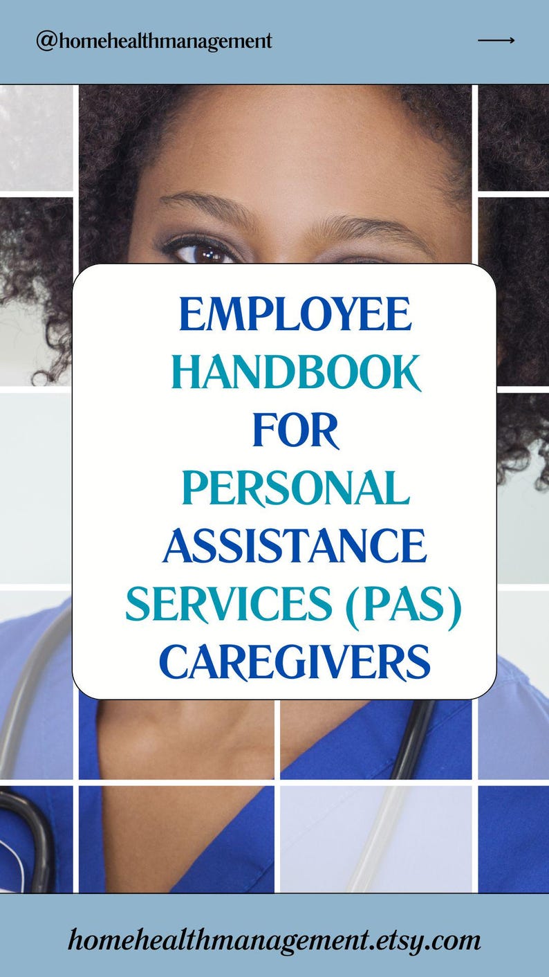 Employee Handbook for Personal Assistance Services Caregivers. - Etsy