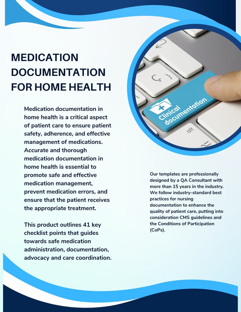 Medication Documentation Guide for Home Health - Etsy