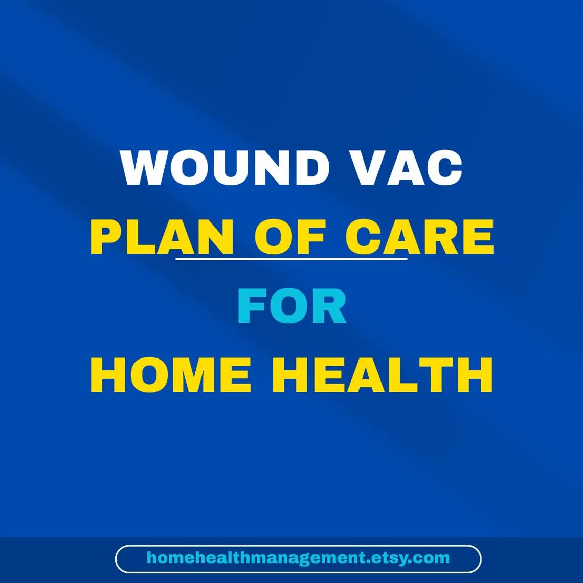 Wound VAC Plan of Care for Home Health - Etsy