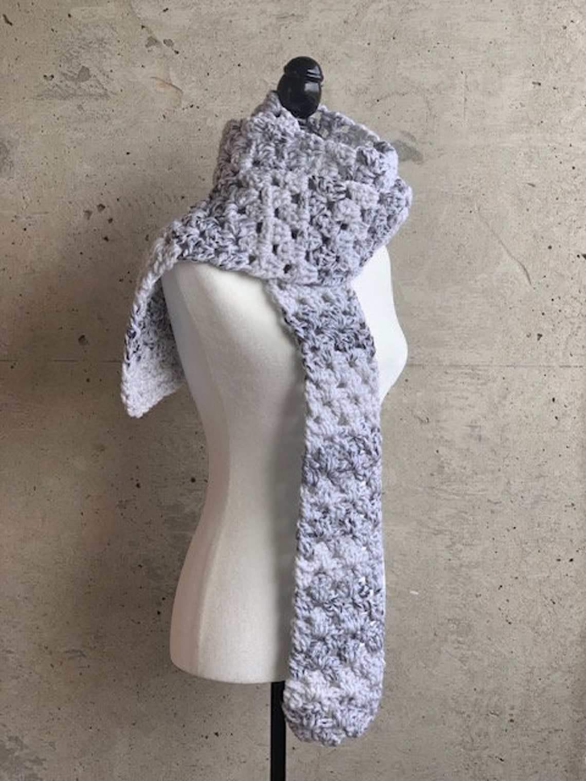 Chunky Scarf Marble Granny Stitch Breathable Warm and Cozy Women or ...