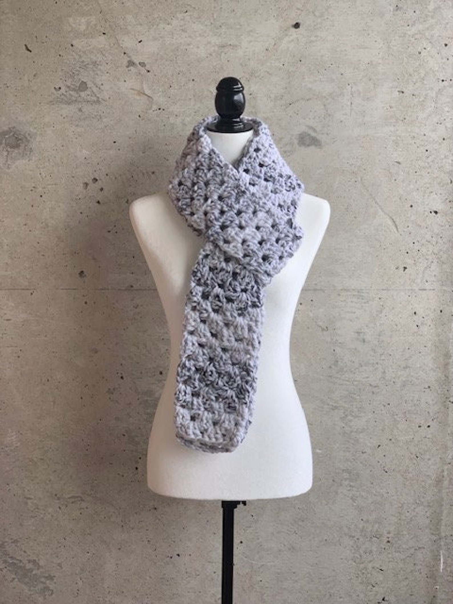 Chunky Scarf Marble Granny Stitch Breathable Warm and Cozy Women or ...