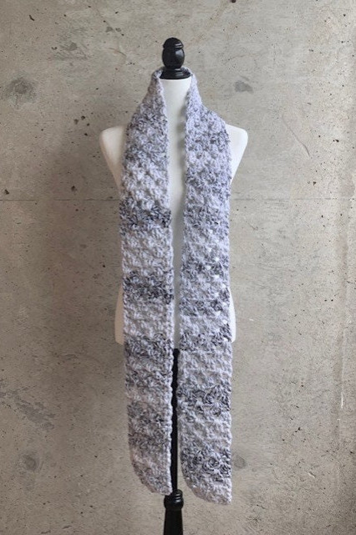 Chunky Scarf Marble Granny Stitch Breathable Warm and Cozy Women or ...