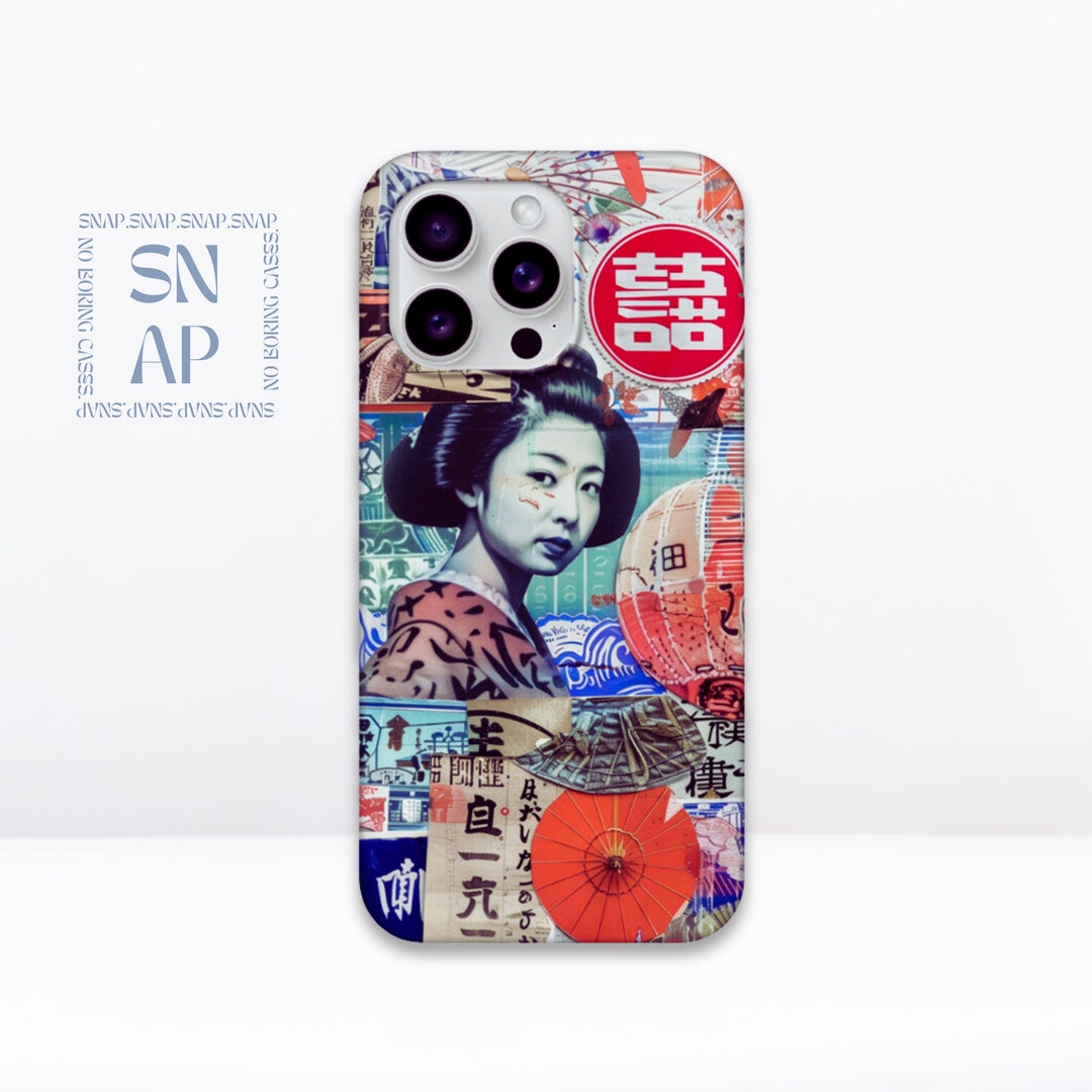 Asian Collage Phone Case, iPhone 15 14 12 11 X, Samsung Galaxy S23 S22 ...