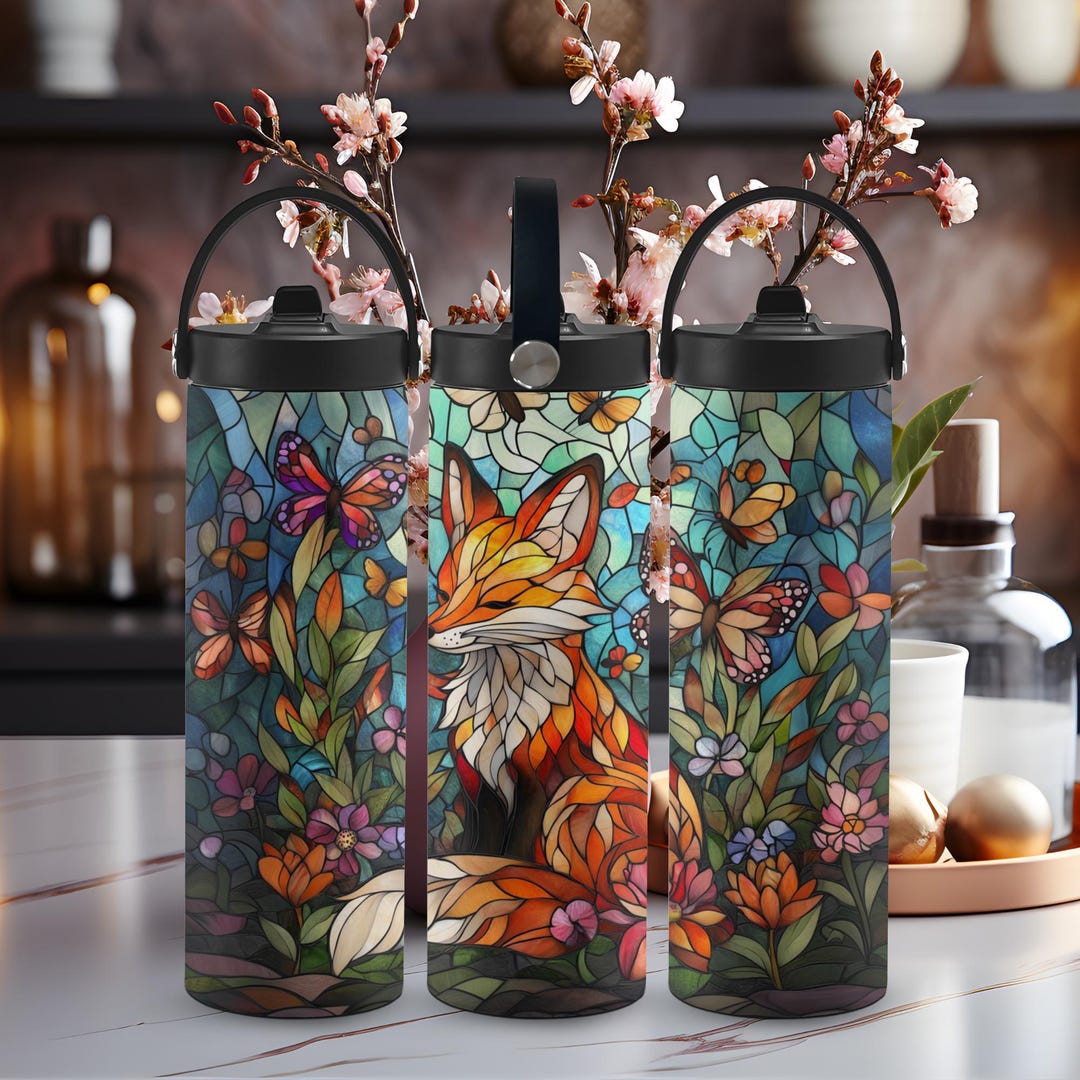 Fox Water Bottle, Water Bottle, Water Bottles, 20 Oz Water Bottle, Fox ...