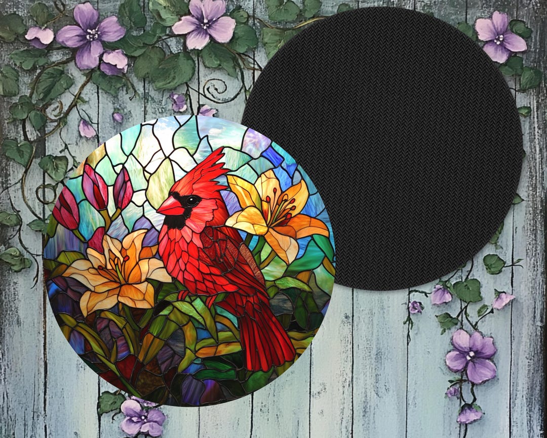 Coasters, Cardinal Coaster, Cardinal Coasters, Coaster, Stained Glass ...