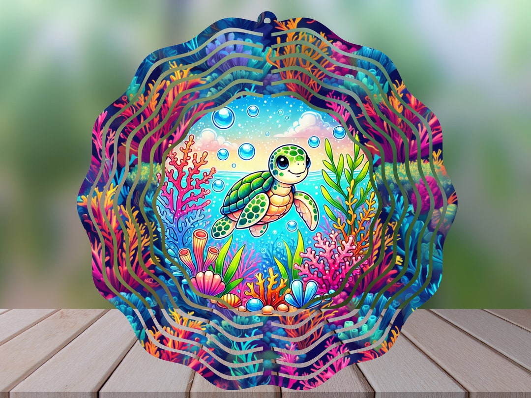 Sea Turtle Wind Spinner Digital Download Garden Decor Porch Decor ...