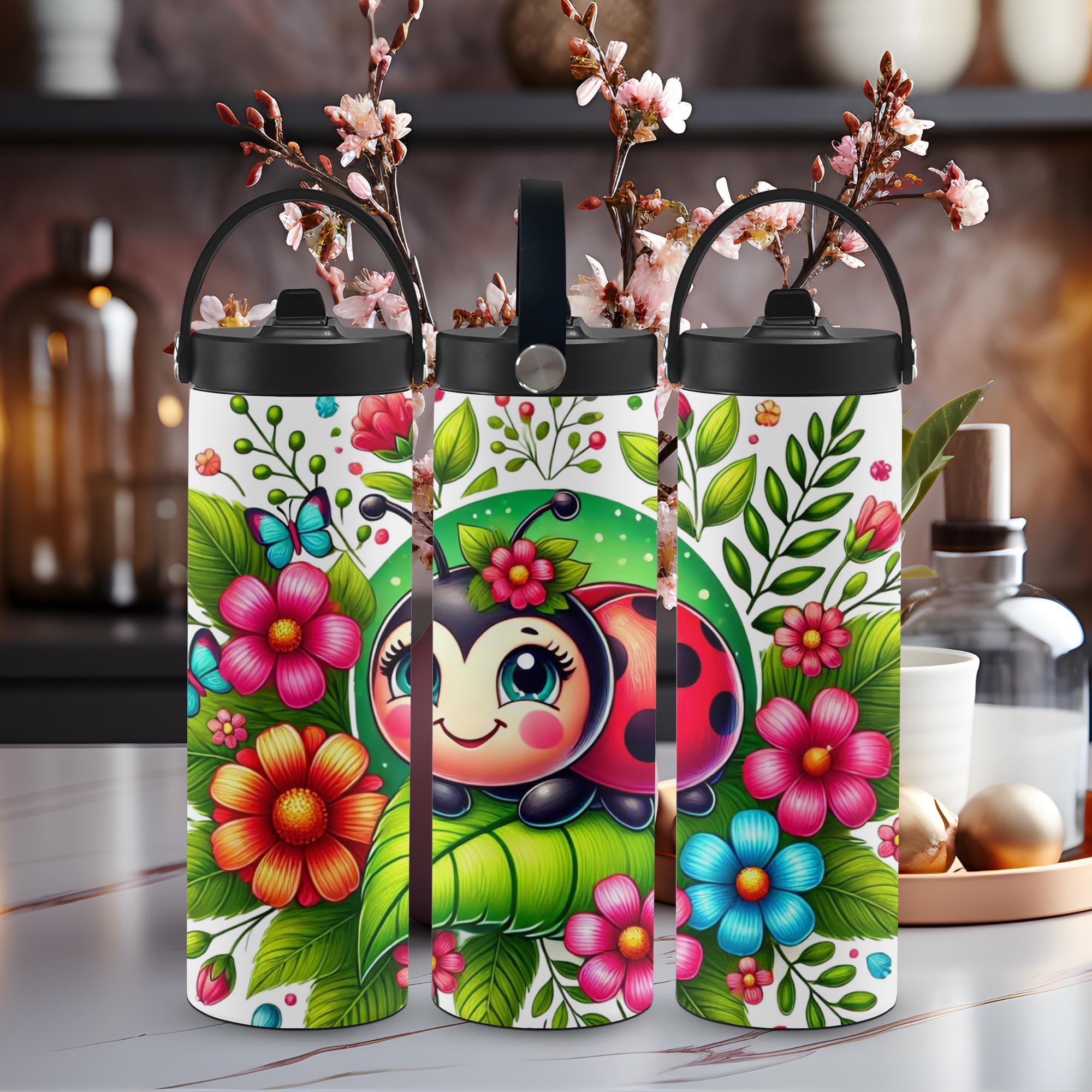 Water Bottle, Ladybug, Ladybug Water Bottle, 20 Oz, 20 Oz Water Bottle ...