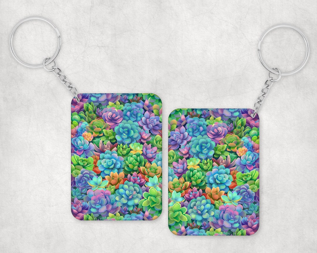 Succulent Keychain Digital Download Sublimation - Etsy