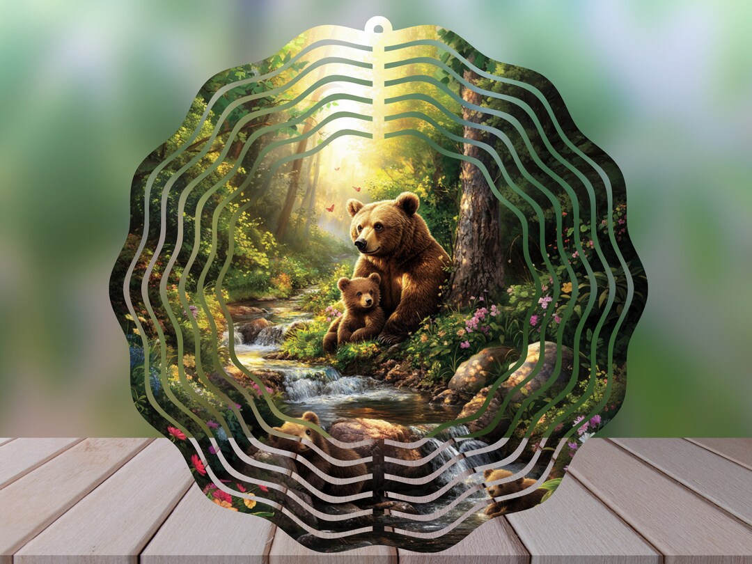 Bear Wind Spinner Digital Download Garden Decor Porch Decor Sublimation ...