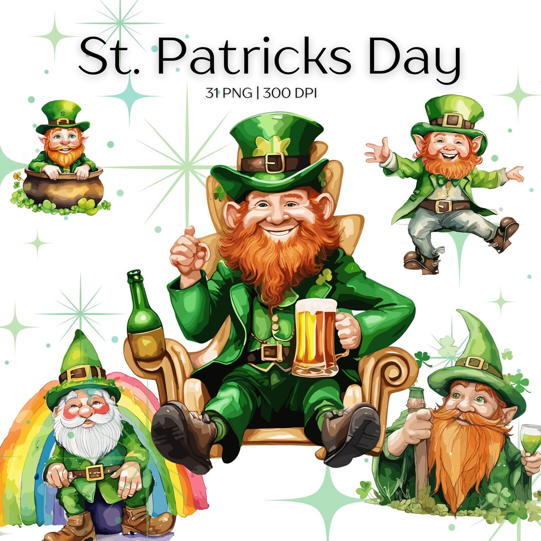 Leprechaun Clipart, Leprechaun PNG, St. Patricks Day, Lucky Day, St ...