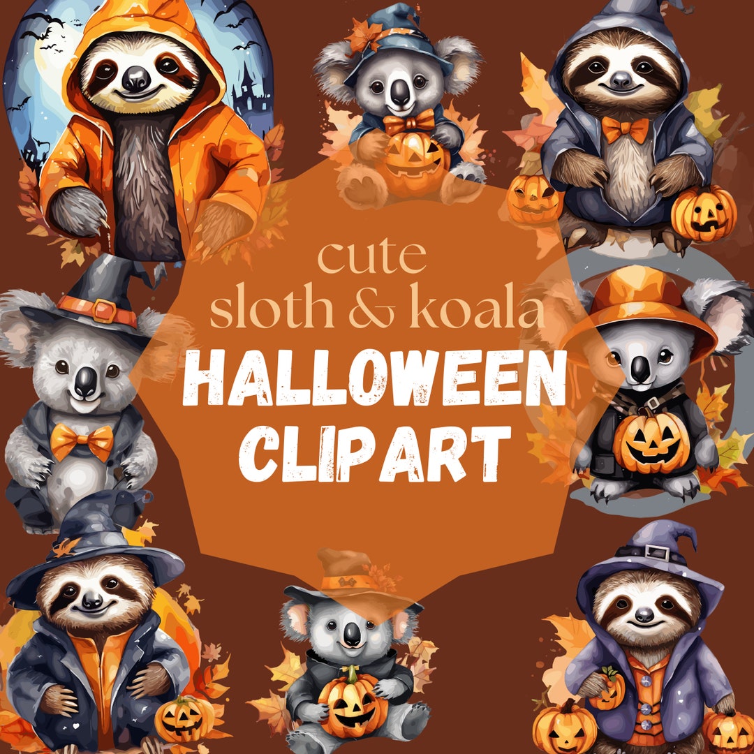 Halloween Clipart, Baby Animal Clipart, Cute Animal Clipart, Halloween ...