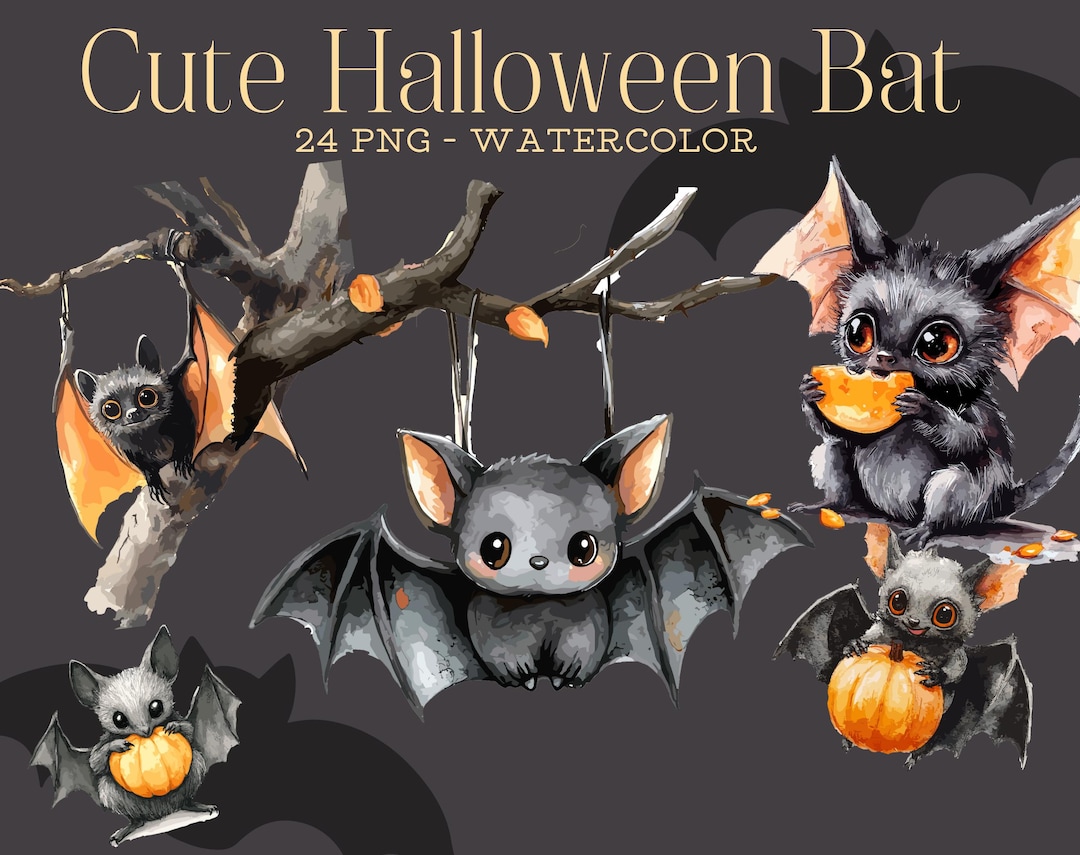 Cute Halloween Bat Clip Art, Bat PNG, Bat Clipart, Halloween Bat ...