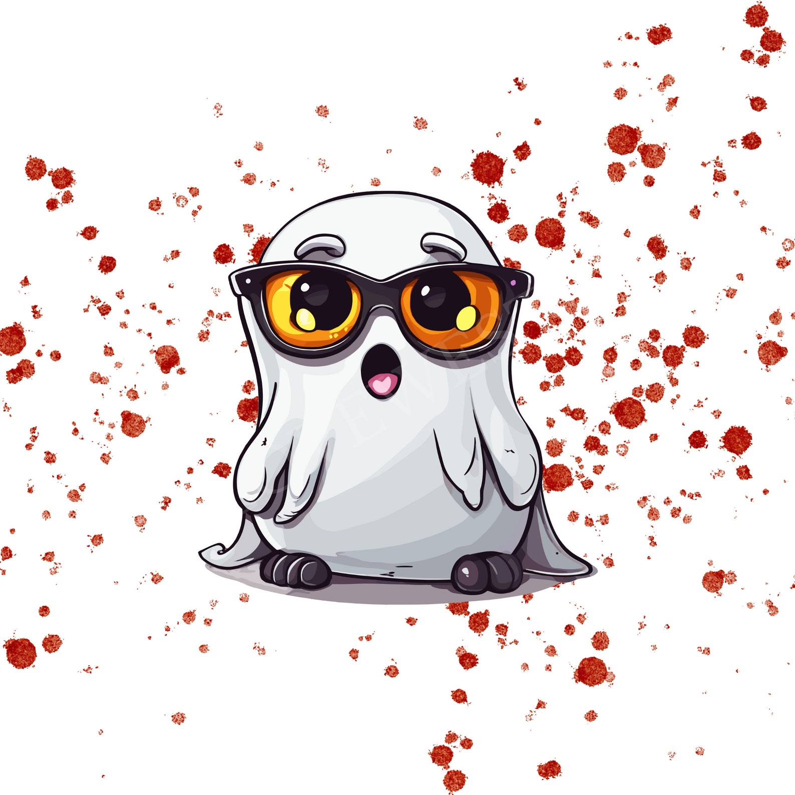 Cute Spooky Clipart, Cute Ghost Clipart, Halloween Ghost, Digital ...