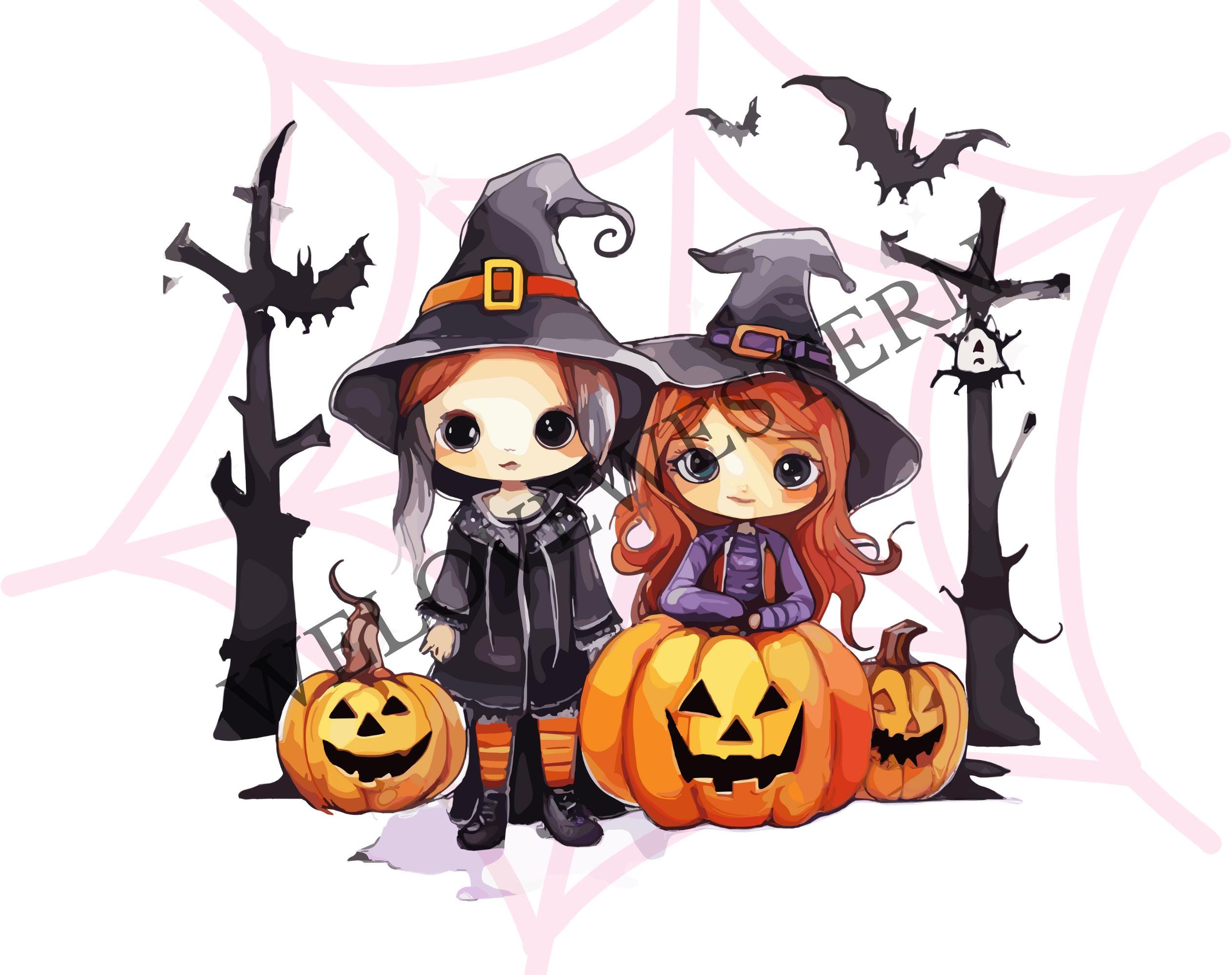 Cute Halloween Characters Clipart, PNG, Pumpkin, Jack O Lantern ...