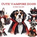 Halloween Vampire Dogs Clipart, Halloween Dog Clipart, Vampire Clipart ...