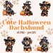 Halloween Dachshund Clipart, Halloween Dog Clipart, Dachshund Clipart ...