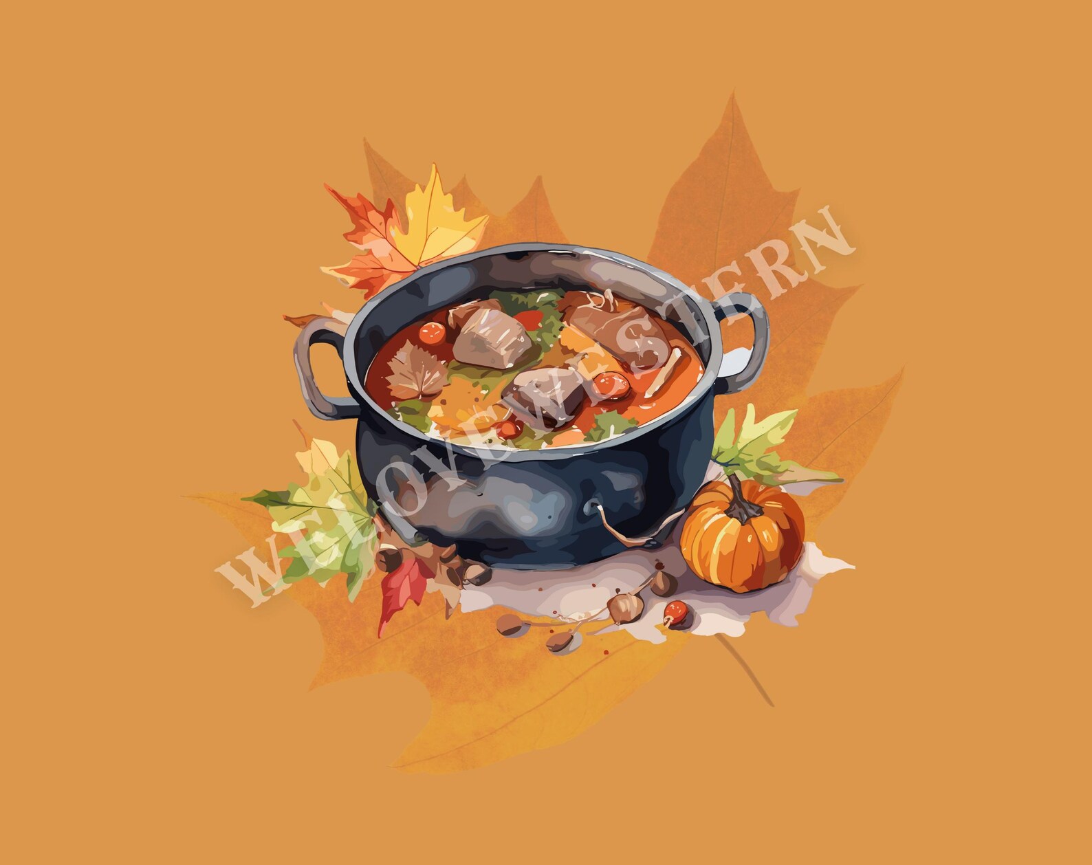 Cosy Autumn Food, Clipart, Autumn Clipart, Scrap Book, Pumpkin Spice ...