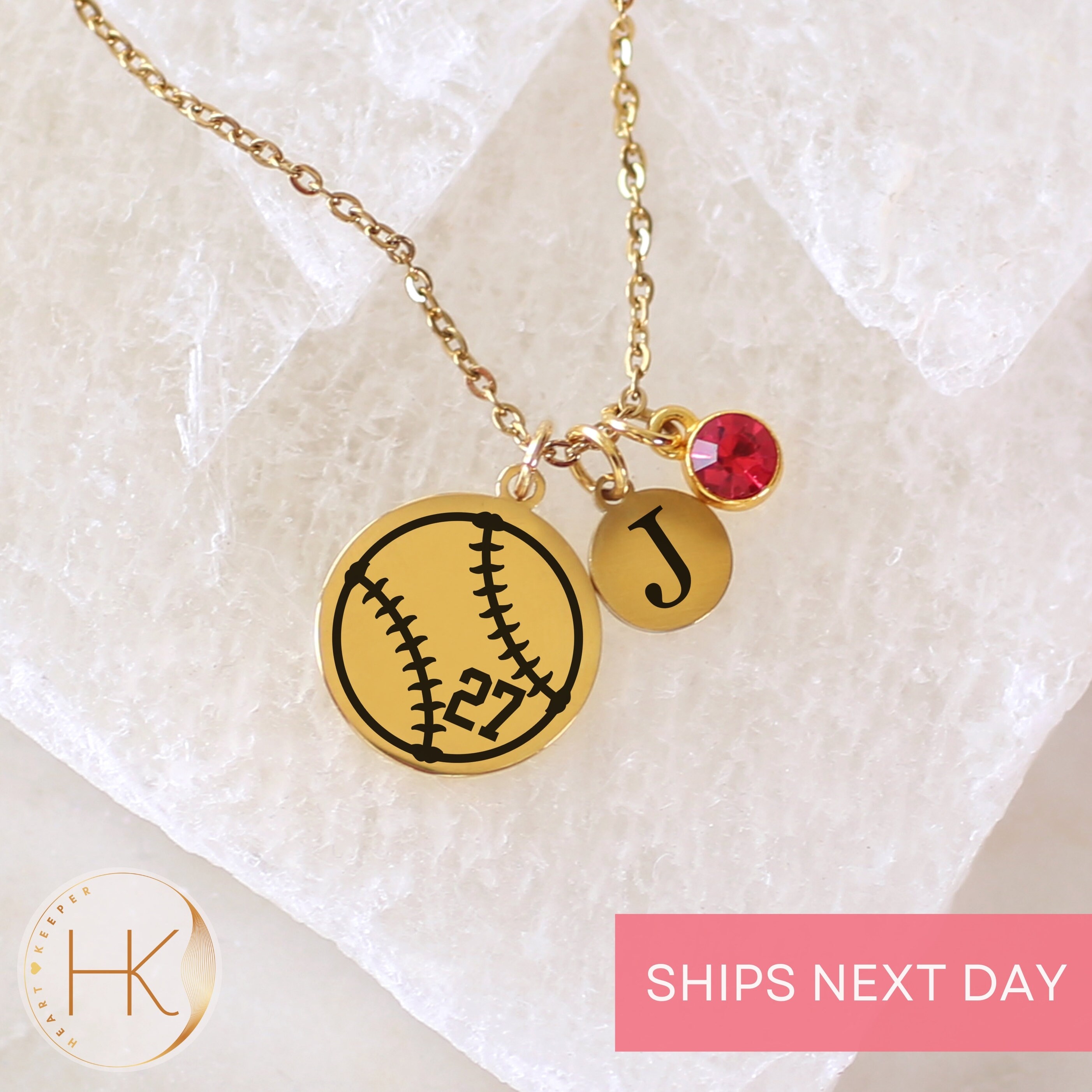 Personalized Baseball Necklace, Custom Game Day Baseball Name Necklace ...