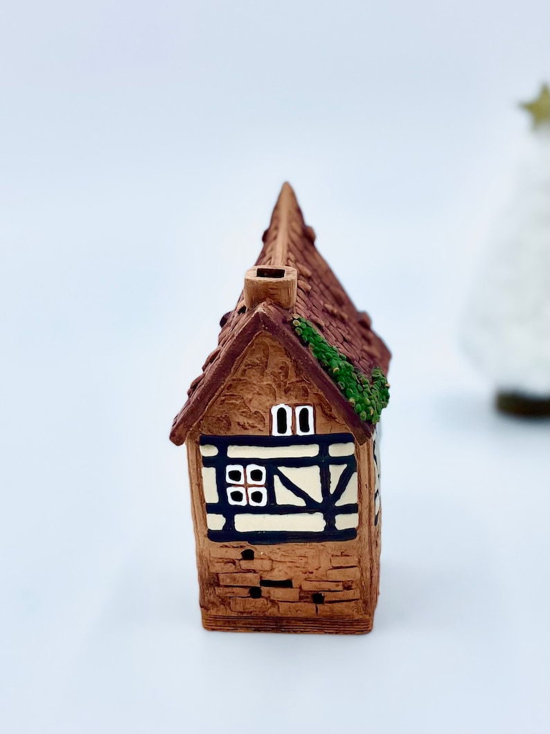 German Ceramic Tea Light House Handarbeit 215, Quirky Alsatian Style ...