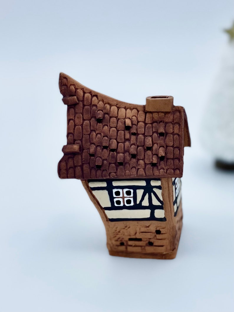German Ceramic Tea Light House Handarbeit 215, Quirky Alsatian Style ...