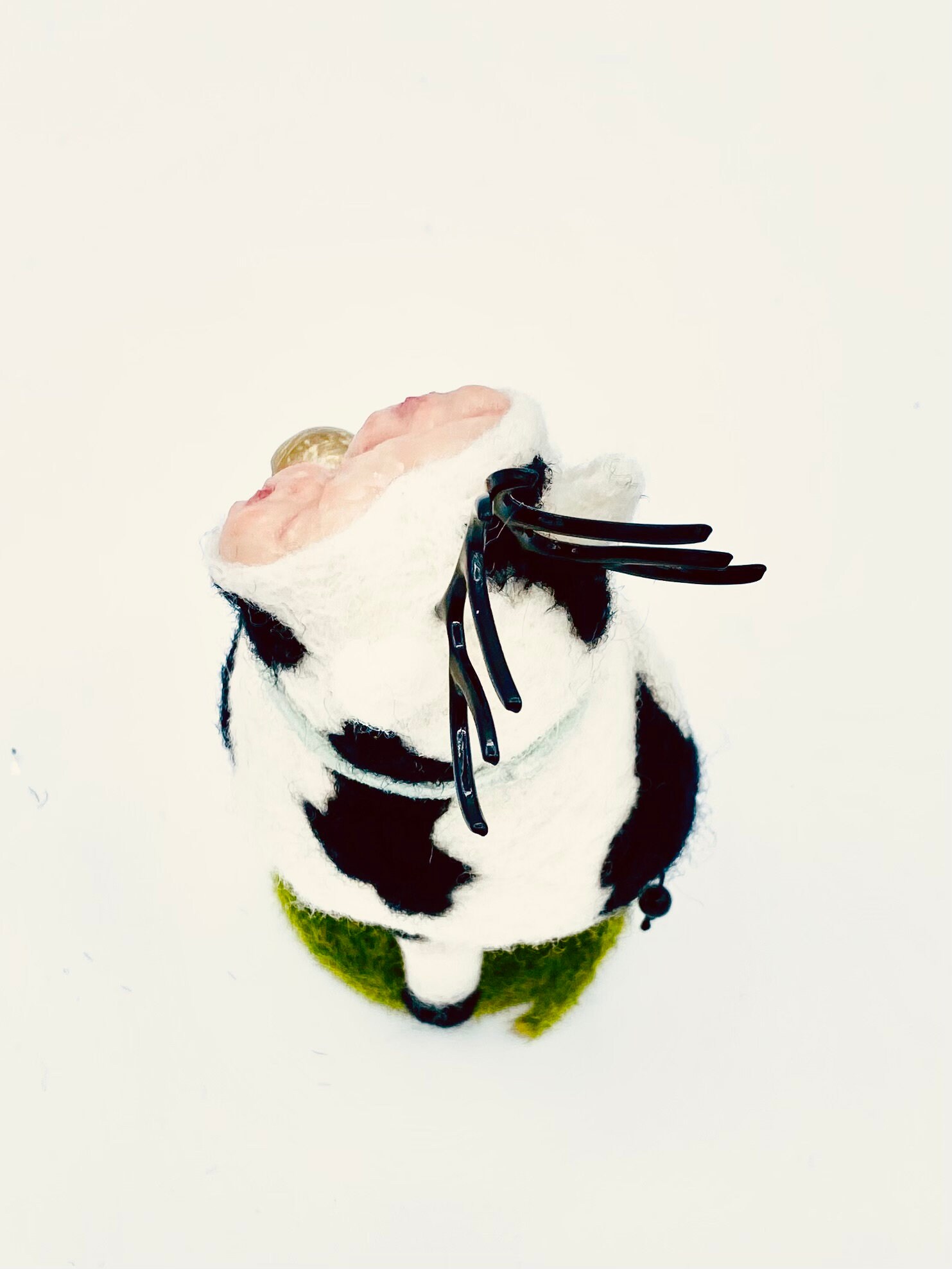 Conjoined Twin Cow Calf Sculpture, Needle Felted Siamese Twins, Weird ...